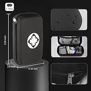 276Pcs First Aid Kit Car Emergency Kit Just in Case Travel First Aid Emergency Road Kit Home Family Outdoor Adventure, Black angel wish