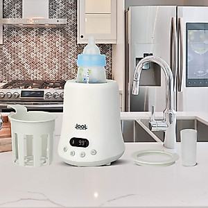 Baby Bottle Warmer - Quick Heating & Keep Warm Mode, Digital Display, Time Chart on Warmer, Heats Milk, Breast Milk, Formula, Juice, Fits Most Standard Bottles - Jool Baby