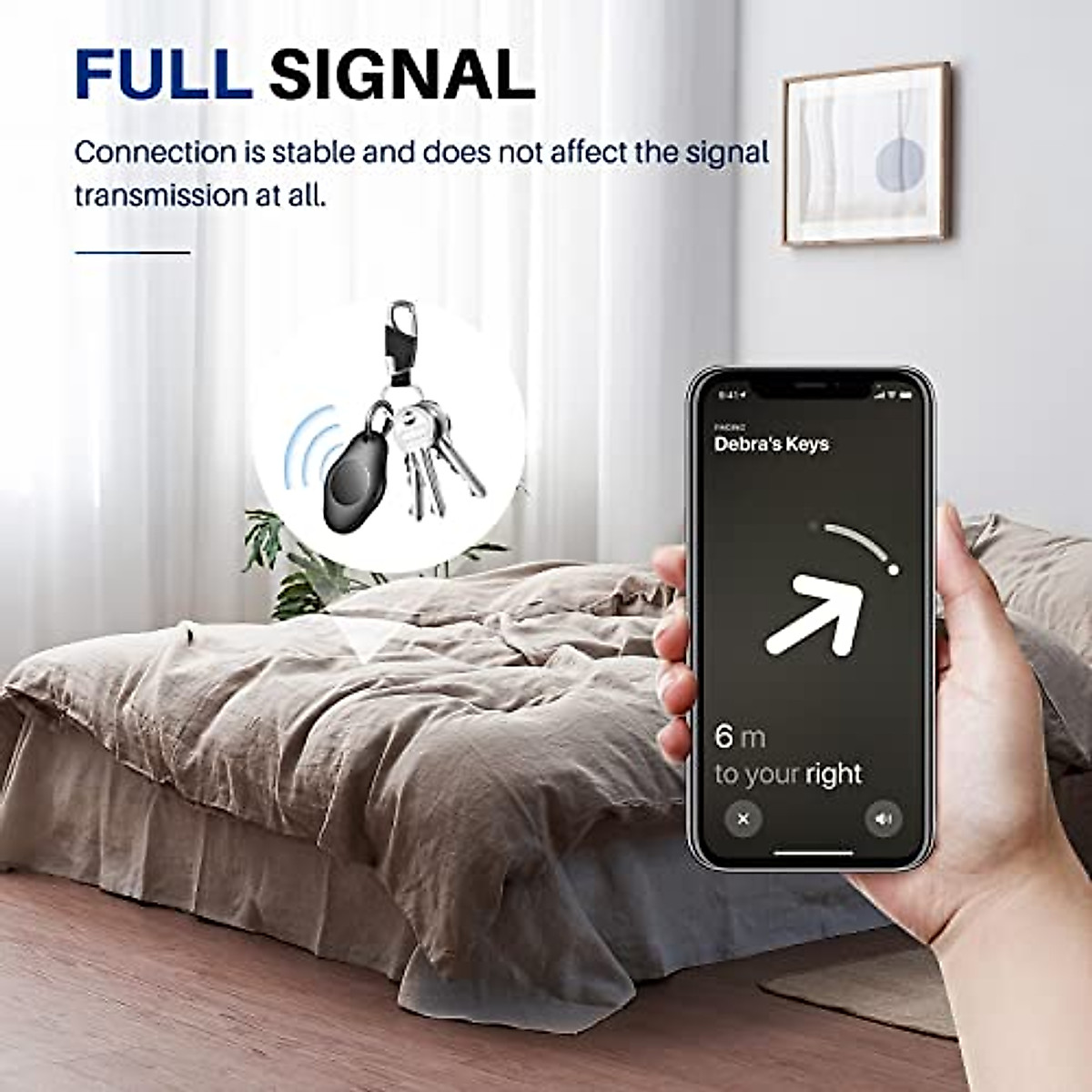 Waterproof Airtag Holder Keychain Case,HonShoop Screw Full Cover Protective Air Tag Compatible for Apple AirTag Key Ring (Black 1 Pack)