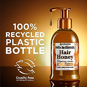 Garnier Whole Blends Honey Treasures Split End Hair Treatment Leave-In Repairing Serum & Heat Protectant, Visible Results, 10.2 Fl Oz (Pack of 2)