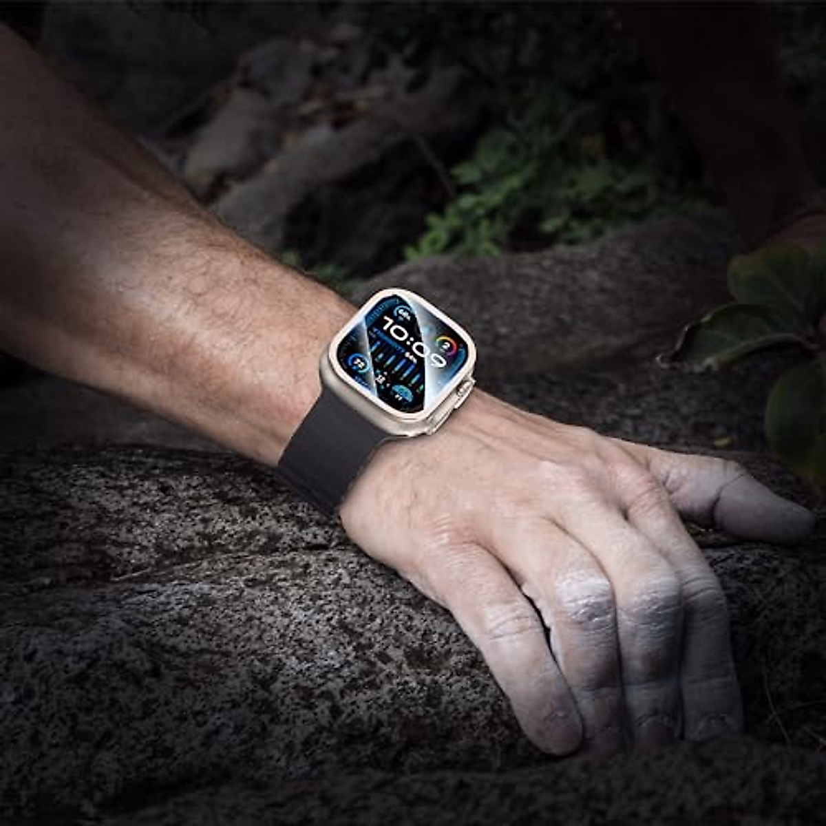 YMHML for Apple Watch Ultra 2 Screen Protector Case 49mm, 2023 Titanium Alloy Frame with Tempered Glass, Waterproof Bubble-Free HD Clear Full Protective Cover for iWatch Ultra 2/1 Accessories 2 Pack