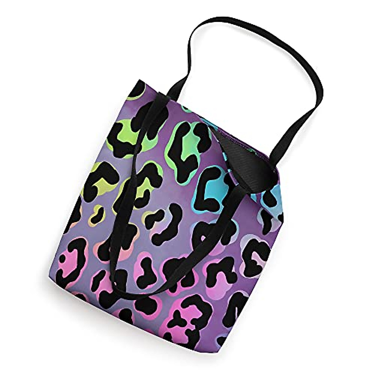 Animal Print in Black & Pink on Purple AEV220 Tote Bag