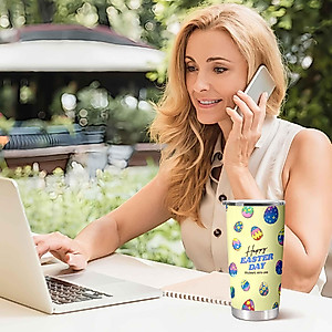 WIPI Easter Coffee Cups, Easter Gifts for Women Men Family and Friends, Spring Tumbler 20 Oz, Holiday Insulated Tumblers, Spring Coffee Mugs, Bunny Tumbler for Kids and Adults