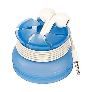 Digital Innovations The Nest – Tangle-Free Earphone / Earbud Case, Durable and Compact Storage System, Blue