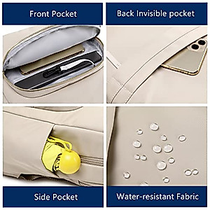 QHRIDS Travel Laptop Backpack 15.6 Inch Anti Theft Work Laptop Bag Large College Water Resistant Casual Daypacks Business Hiking Computer Backpacks for Women