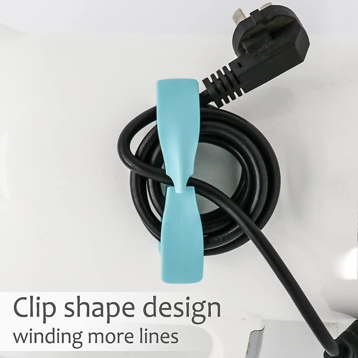 Cord Organizer for Kitchen Appliances - Upgraded Adhesive Cord Winder Wrapper Holder Cable Organizer for Small Appliances, Coffee Makers, Mixer, Pressure Cookers and Air Fryers (Black+Grey, 12 Pack)