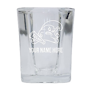 Personalized Customizable Tulane University Green Wave Etched Square Shot Glass 2 oz With Custom Name (1) Officially Licensed Collegiate Product