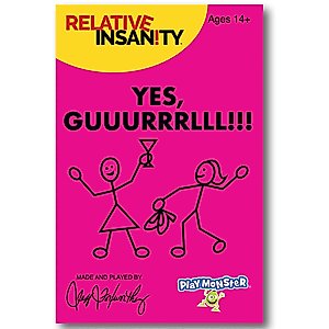 Relative Insanity Yes, Guuurrrlll!!! — Hilarious Party Game Made and Played by Comedian Jeff Foxworthy — Ages 14+ — 4-12 Players