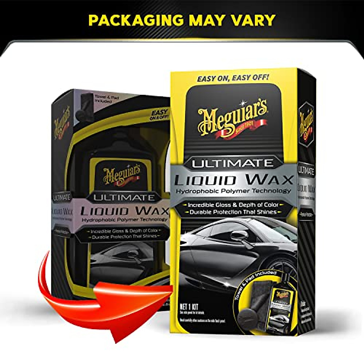 Meguiar's Ultimate Liquid Wax - Advanced Polymer Technology With a Deep, Rich Shine and Long-Lasting Protection - Give Your Dad's Car a Mirror-Like Finish With This Premium Car Wax - 16 Oz