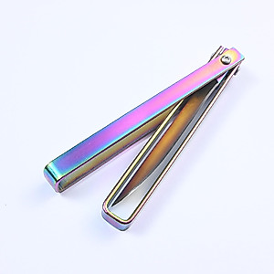 WILD TACTICAL Survival Folding Pocket Knife, MINI Hunting Camping Knife, Multi-Color Titanium Steel Safety Fold Handle Design, good for Outdoor Hiking Fishing