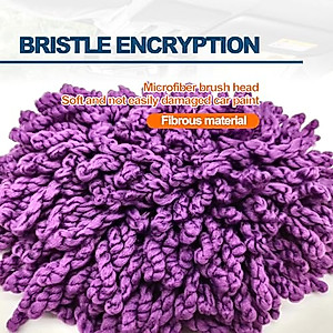 2 PCS Microfiber Car Duster Brush, Soft Scratch Free Dashboard Cleaning Brush, Car Removable Wax Brush, Universal Car Inside Outside Detail Brush, Car Vents Computer Home Cleaning Tool (Purple)