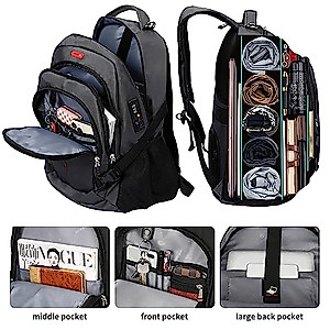 Sowaovut Travel Laptop Backpack Anti-Theft Bag with Password Lock Backpacks Fit 15.6 Inch Laptops for Men Women (Grey, 15.6 inch)