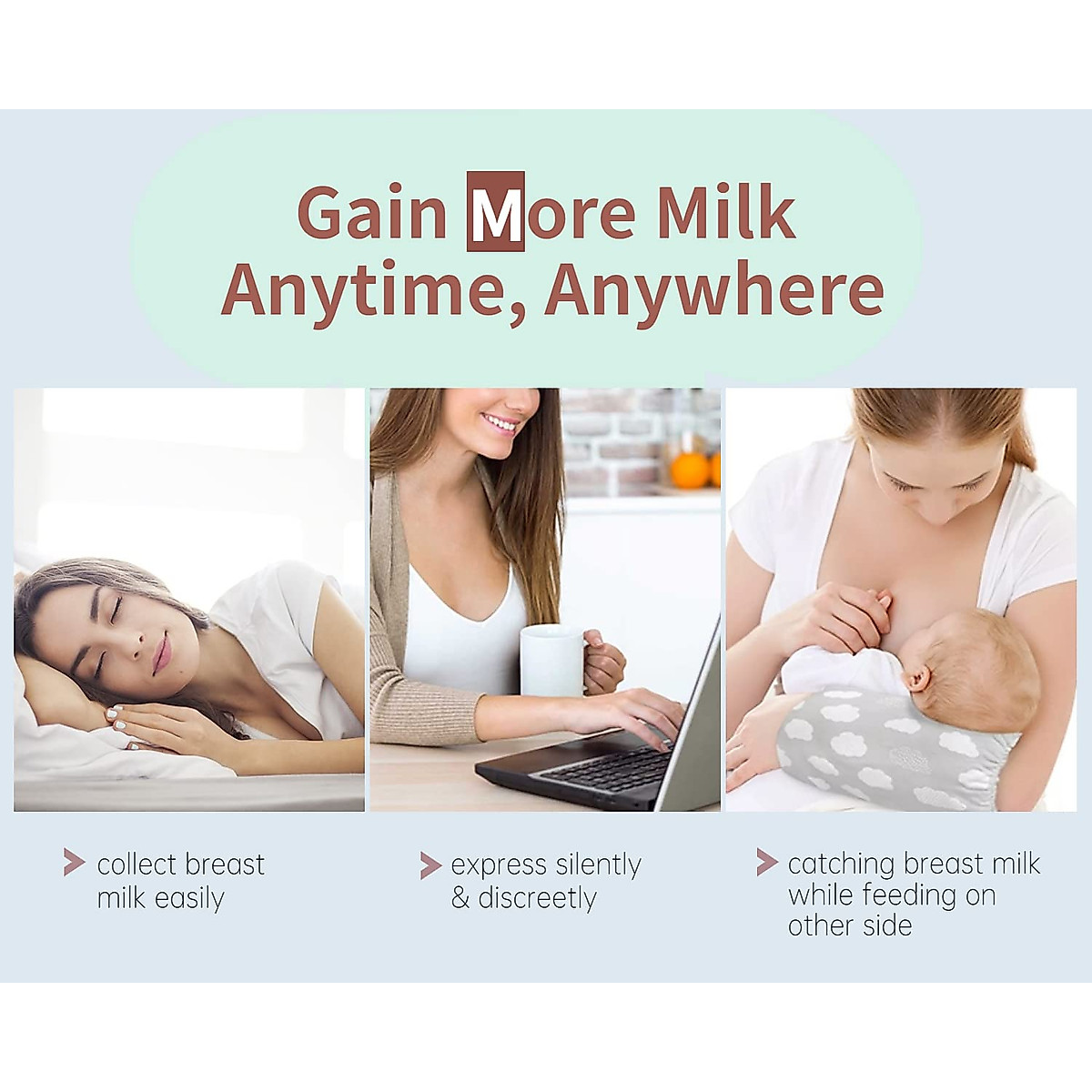 Suatata Wearable Breast Pump︱Milk Catcher / Collector for Breastfeeding Relief with Pumping Function︱Silicone Reusable Nursing Pads for The Let-Down︱Breast Feeding Essencials (2Pcs)