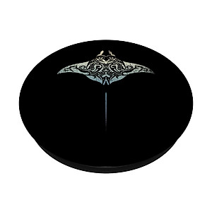 Polynesian Tattoo Tribal Ocean Animal Scuba Diving Manta Ray PopSockets Swappable PopGrip