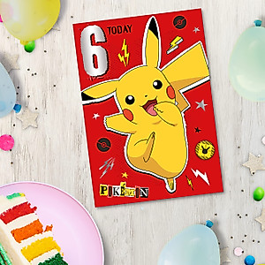 Danilo Promotions LTD Pokemon Birthday Card, 6 Today