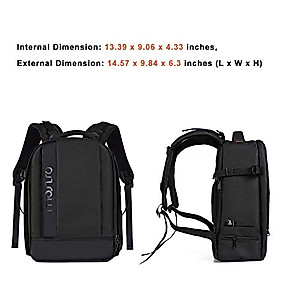 MOSISO Camera Backpack, DSLR/SLR/Mirrorless Photography Camera Case Buffer Padded Shockproof Camera Bag with Customized Modular Inserts&Tripod Holder Compatible with Canon,Nikon,Sony etc, Black