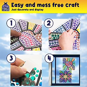 PURPLE LADYBUG Sungemmers Window Art Suncatcher Kits - Valentines Day Gifts for Kids, Easter Basket Stuffers, Crafts for Kids Ages 4-12, Fun Toys for Girls & Boys Ages 6 & Up