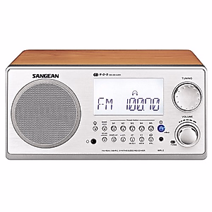 Sangean WR-2 AM / FM-RBDS Wooden Cabinet Digital Tuning Radio (Walnut)