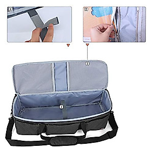 LUXJA Foldable Bag Compatible with Cricut Explore Air and Maker, Carrying Bag Compatible with Cricut Explore Air and Supplies (Bag Only), Black