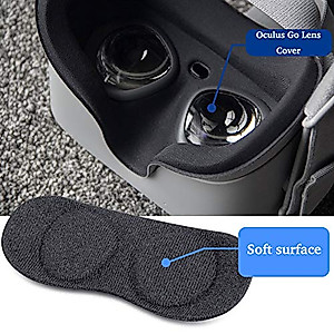 SmartHer VR Cover for Oculus Quest 2/ Oculus Quest, Oculus Lens Protect Cover, Dust Proof, Anti-Scratch. Black.