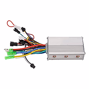 Kadimendium Electric Motor Controller Kit, Easy Install Heat Dissipation Reliable 24/36/48V 350W Motor Controller for Electric