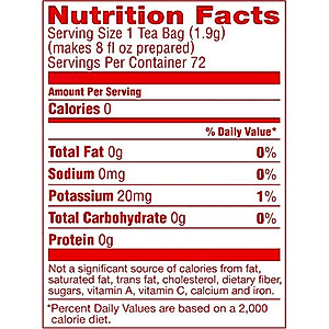 Lipton Decaffeinated Black Enveloped Tea Bags, 72 Count (Pack of 6)