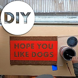 NINAMAR Blank Coir Door Mat - Plain Doormat for Custom, Personalized DIY Craft Designs – 28 x 17 inch