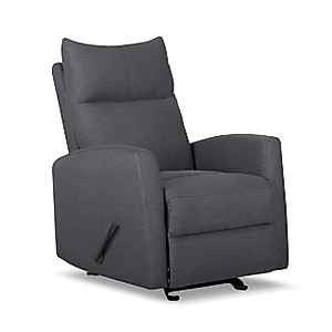 Soft Fabric Manual Glider Recliner,Comfy Living Room and Bedroom Recliner Chair Nursery Glider