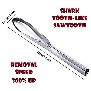 Fish Scaler Remover, Fish Scaler Scraper Stainless Steel Cleaning Brush Easily Remove Fish Scale Tool