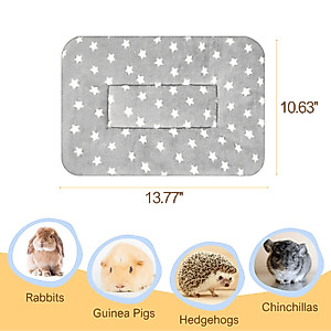 Tierecare 10PCS Guinea Pig Bed Soft Rabbit Bedding Cage Liner Warm Bunny Mats Pee Pads Fleece Blanket Plush Hamster Sleep Beds Ferret Squirrel Hedgehog Rat