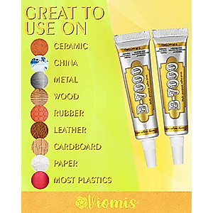 Flexible and Strong B7000 Glue - 15ml (2 Pack) - Multi-Purpose Adhesive for Crafts, Jewelry, and Repairs