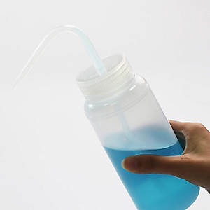 ULAB Scientific Safety Wash Bottle Set, Narrow-Mouth and Wide-Mouth, Vol.250ml 500ml, Pack of 4, UWB1008