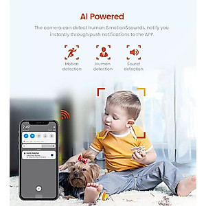 Two Way Audio Alarm 360 IP Baby Pet Cam Smart tuya Wireless Baby Sleep Monitoring Camera 1080P WiFi Audio Video Baby Monitor (WS-Q5)