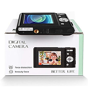 IEBRT Digital Camera,1080P Mini Kid Camera Vlogging Camera Video Camera LCD Screen 16X Digital Zoom 36MP Rechargeable Point and Shoot Camera for Compact Portable Kids Teens Gifts