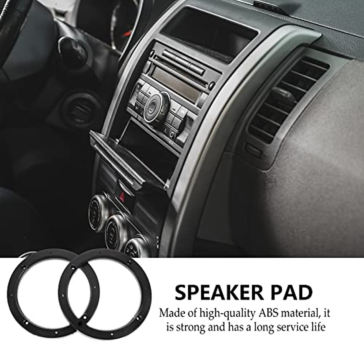 Wakauto 4 Pairs Car Speaker Spacer Adapter Sturdy Speaker Mount Bracket Ring for Car