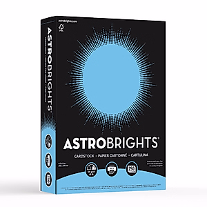 Astrobrights® Color Card Stock, 8 1/2" x 11", FSC® Certified, 30% Recycled, 65 Lb, Lunar Blue, Pack Of 250