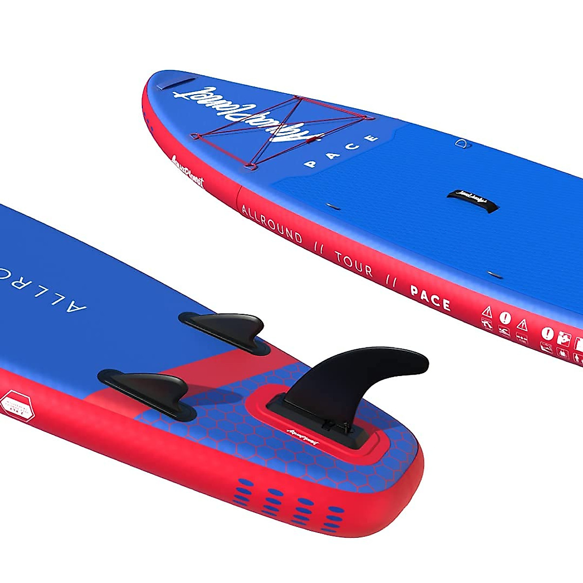 AQUAPLANET Pace Inflatable Paddle Board 10.6 Foot - Ideal for SUP Beginners to Intermediate - Stand Up Paddle Board Kit with Fin, Paddle, Pump, Repair Kit, Backpack, Leash, Dry Bag, Carry Strap