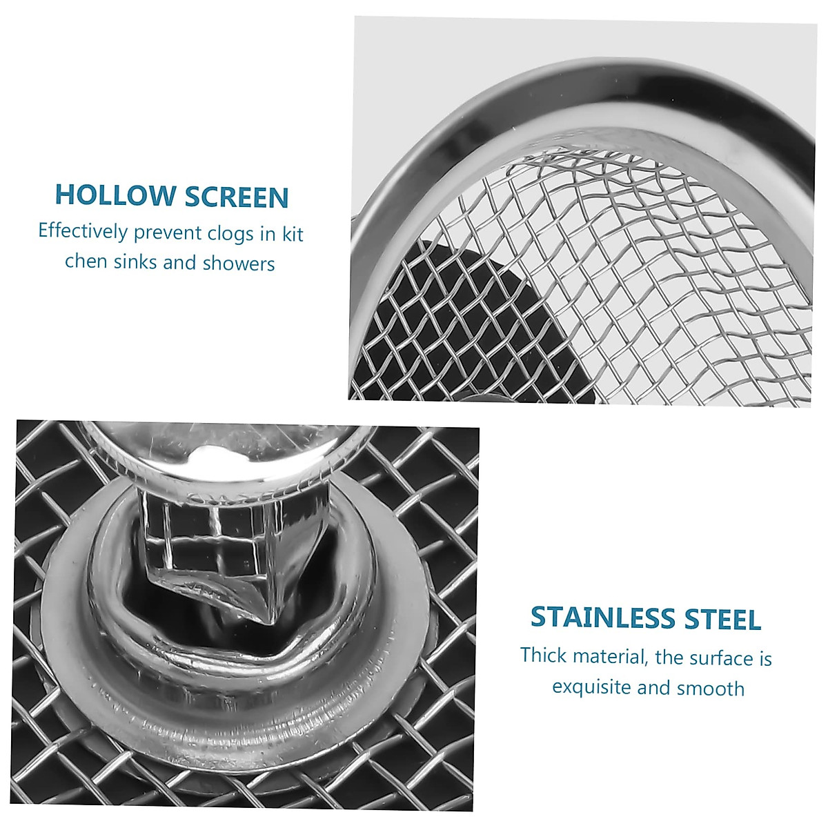 OSALADI 6 Pcs Filter Net Floor Drainer Floor Drain Filter Sink Food Strainer Mesh Strainer Kitchen Sink Strainer Bathtub Drain Cover Stopper Drain Stainless Steel Take a Bath