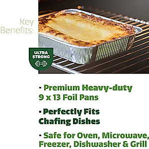 Comfy Package [30 Count] 9 x 13 Aluminum Foil Pans Half Size Deep Steam Table Pans
