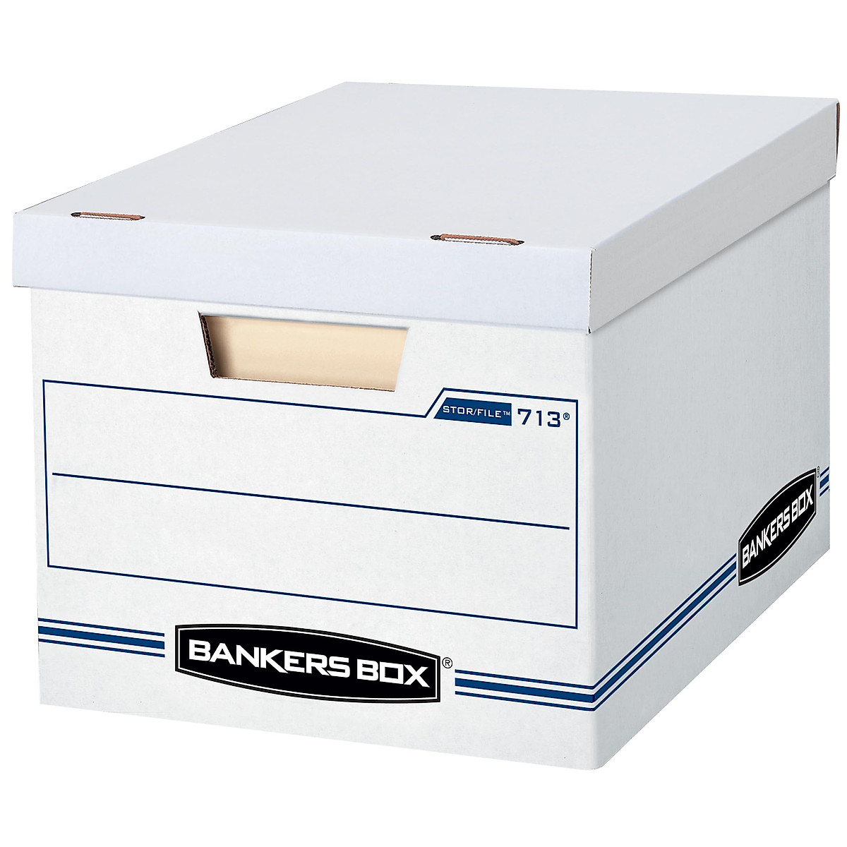 Bankers Box STOR/File Storage Boxes, Standard Set-Up, Lift-Off Lid, Letter/Legal, Case of 30 (0071304) , white