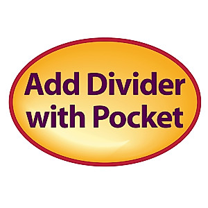 Smead Manila Self-Adhesive Folder Divider with Pockets, Letter Size, Manila, 25 per Pack (68030)