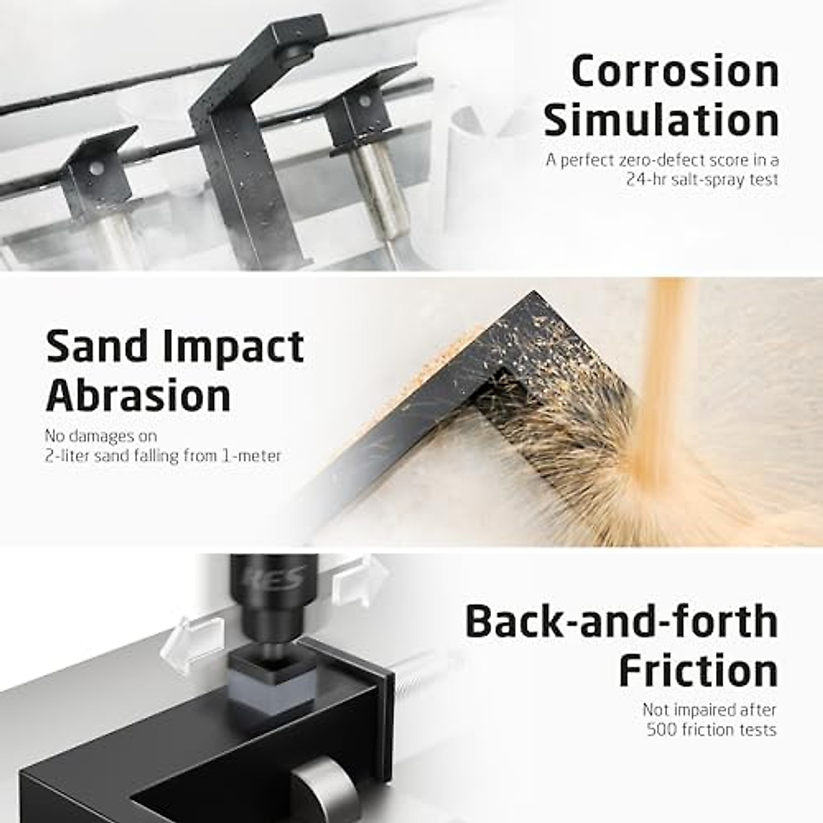 KES Black Bathroom Faucet 8 Inch Widespread Bathroom Faucet 3 Hole Vanity Faucet with Supply Hoses SUS 304 Stainless Steel Matte Black, L4350LF-BK [Fits All States, California Included]