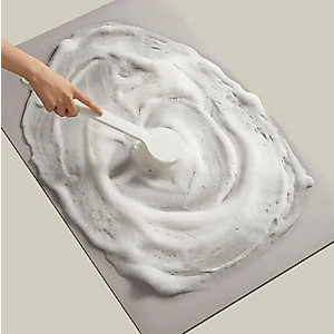 2023 New Fantasy Style Faucet Draining Mat - Kitchen Sink Splash Guard, Diatom Mud Faucet Handle Drip Catcher Tray, Non-Slip Kitchen Guard Gadgets Sink Accessories (Magnolia, 14.96x5.43 inches)