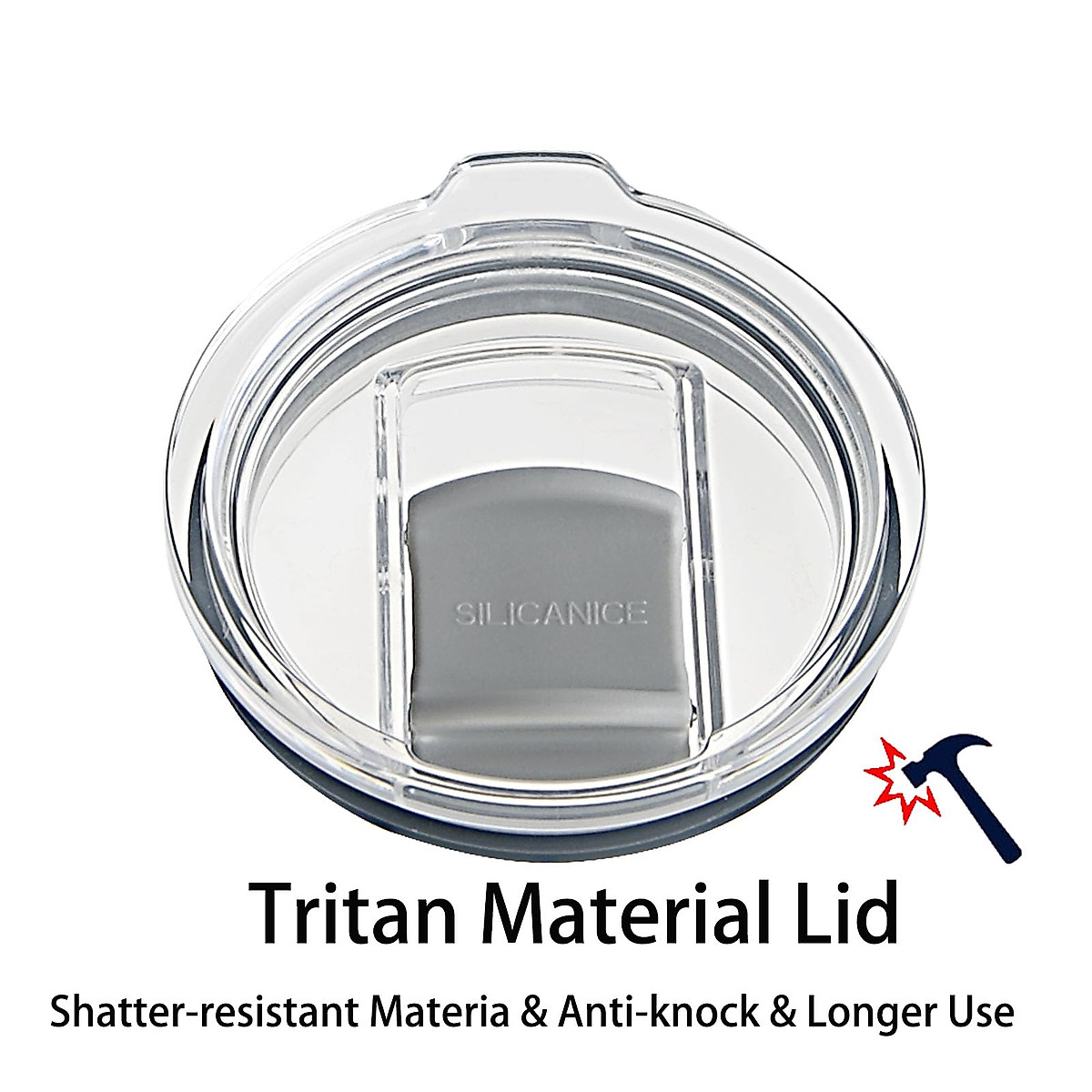 SILICANICE Navy The Only Soft Touch 20oz Stainless Steel Insulated Tumbler with MacSlider Lid-Spill Proof,Dishwasher Safe,Durable Thermal Cup for Hot & cold Coffee, Water & Smoothies