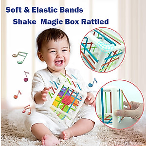 ELLASTAR Baby Shape Sorting Toys Set, Toys for 1-2 Year Old Boys and Girls, 8 PCS Sensory Toys with Activity Cube Set, Montessori Toys for 1 Year Old, Early Learning Toys for Toddlers and Babies