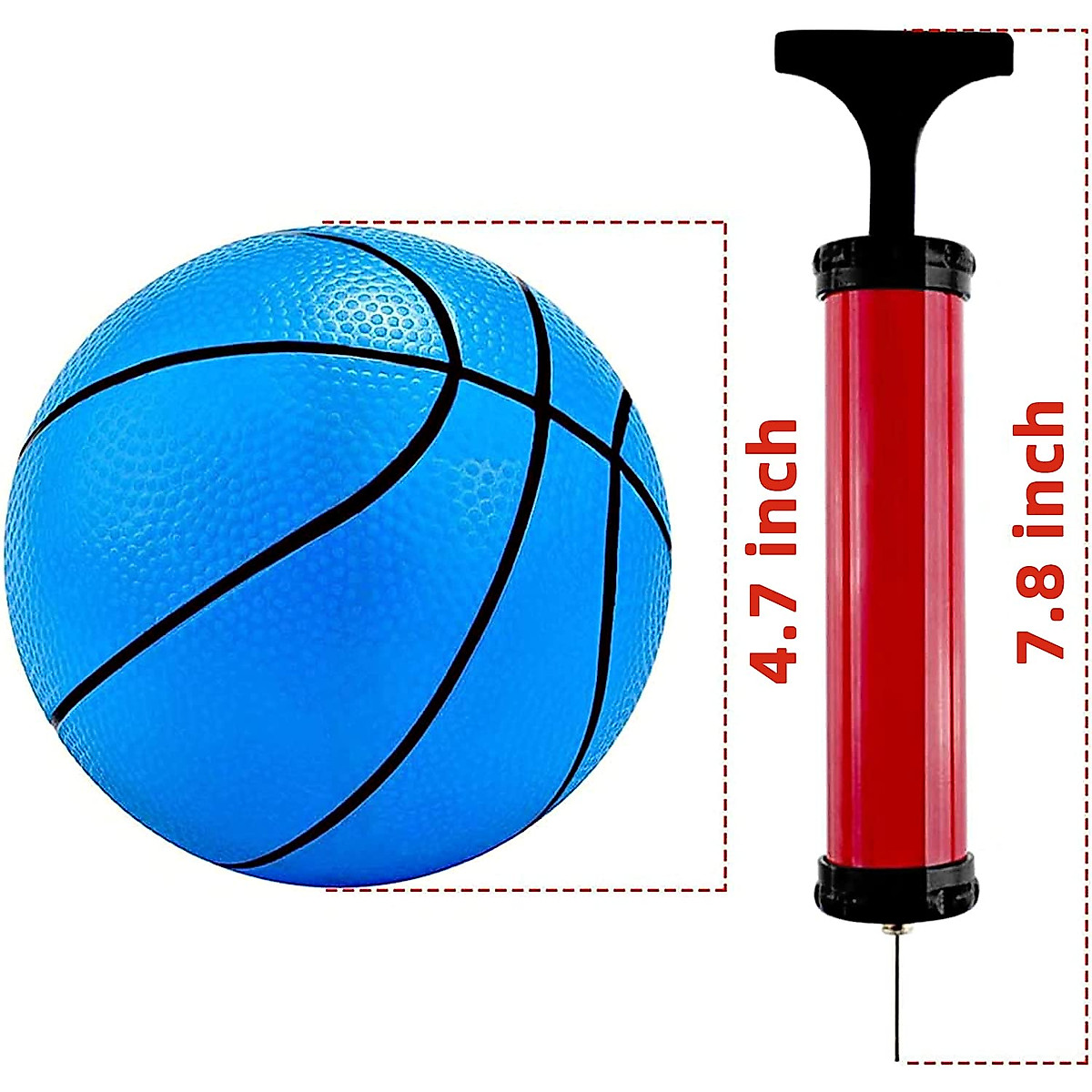 Shindel 6Pcs Mini Basketball, Small Basketball for Toddlers, Kids and Adults Basketball Party Favors Mini Toy Basketball with Pump Suitable for Pool, Indoors, Outdoors