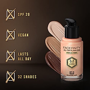 Max Factor Facefinity All Day Flawless 3 In 1 Foundation SPF 20, No. 50 Natural