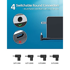 Laptop Charger for Asus, (UL Safety Certified), Round Connector, 65W, 45W, 33W