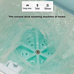 ZJFFJZ 2020 New Mini USB Portable Washing Machine, Folding Fully automatic Laundry Machine, Turbine Washer, Low Noise,Low Washing Machine for Dorms, outdoor,Apartments,Business Trips (Bule)