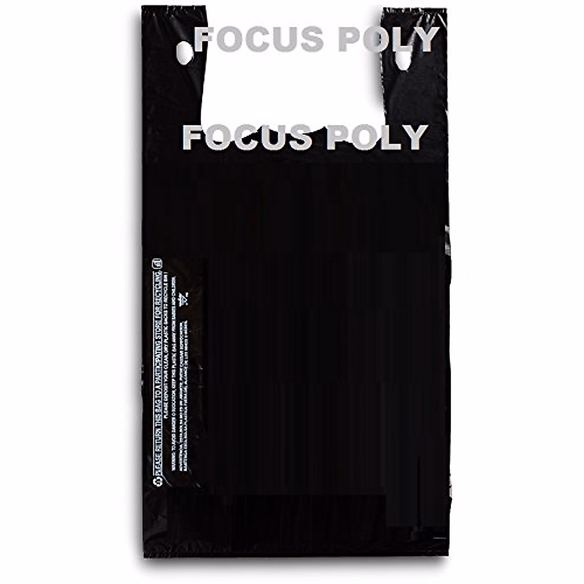 Plastic Grocery Take Out Bags Jumbo Size 15"x7"x27" Black 500 Count Extra Large Bag